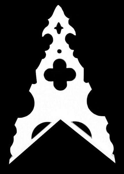 Roof Top PVC Gingerbread Gable Decoration - GD624 – PVCMillwork.com